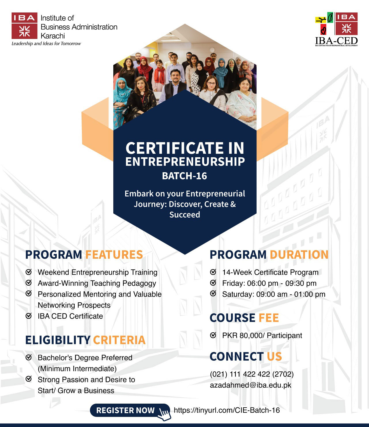Certificate in Entrepreneurship (CIE) - IBA CED – Empowering ... Certificate in Entrepreneurship (CIE) - IBA CED – Empowering ...